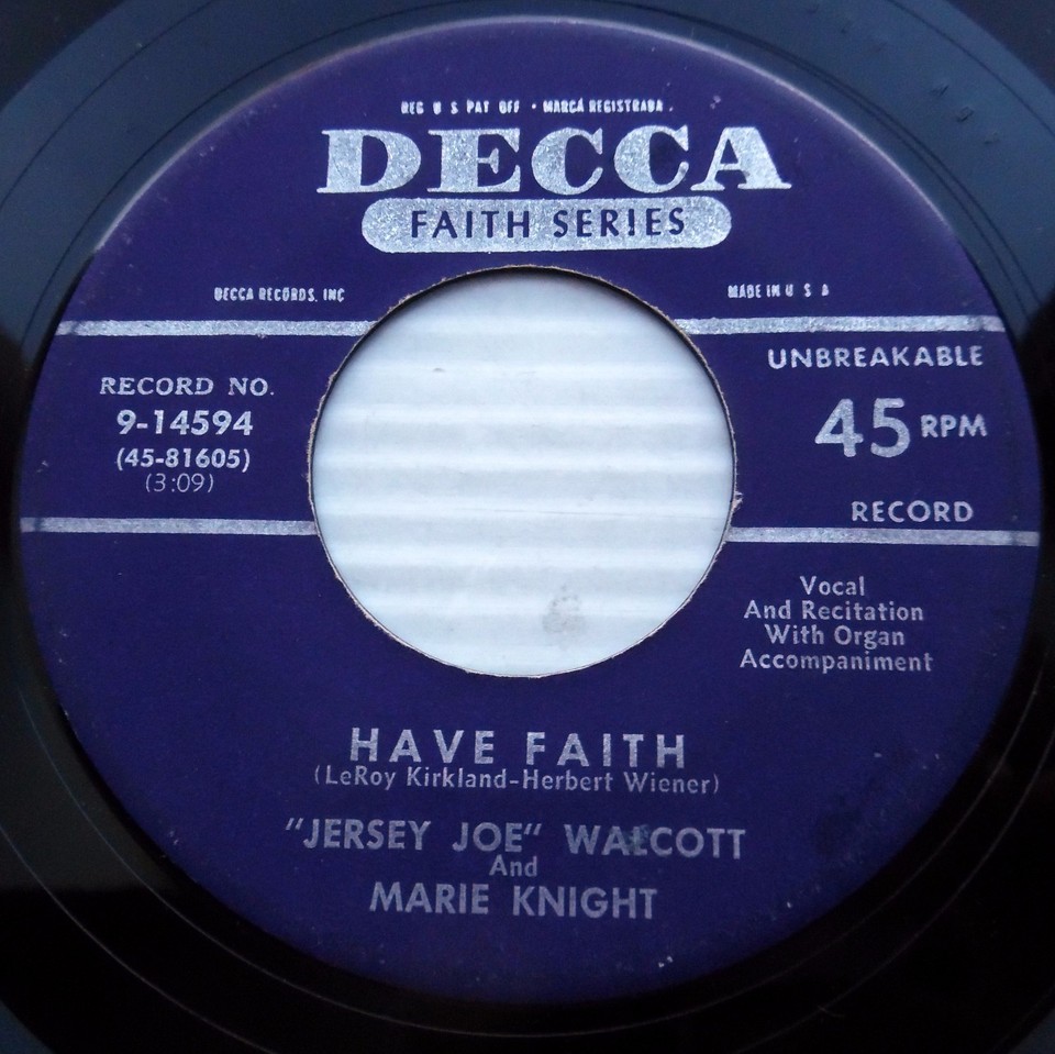 JERSEY JOE WALCOTT & MARIE KNIGHT Say a little prayer DECCA Gospel 45 ...