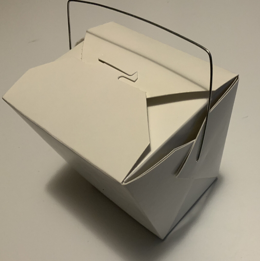 25 WHITE Chinese Take Out Box 26 oz Food Pail Party Favor Wedding Candy ...