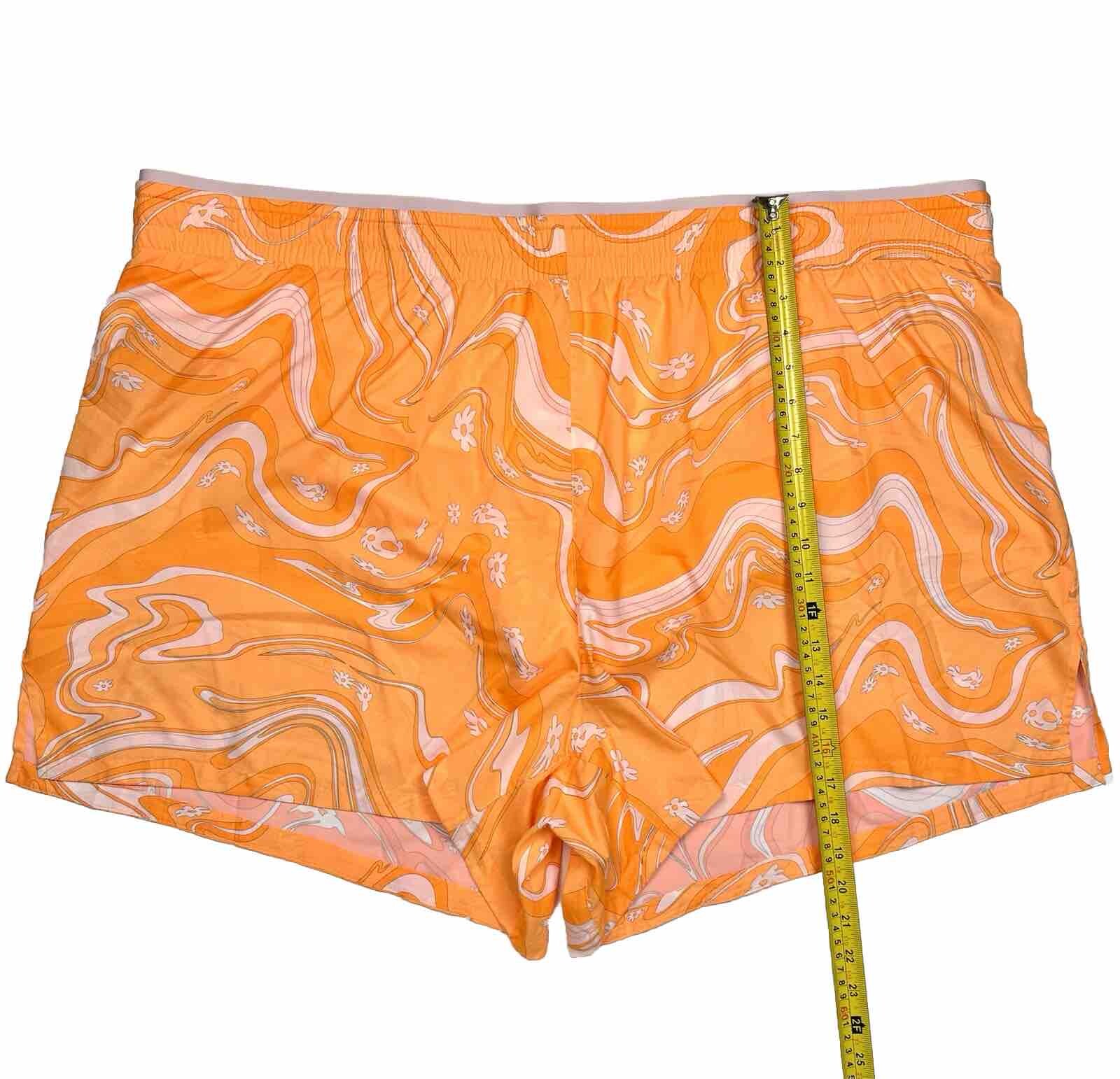 Fabletics Run Shorts Women 4X Breathe Mid-Rise Orange | eBay