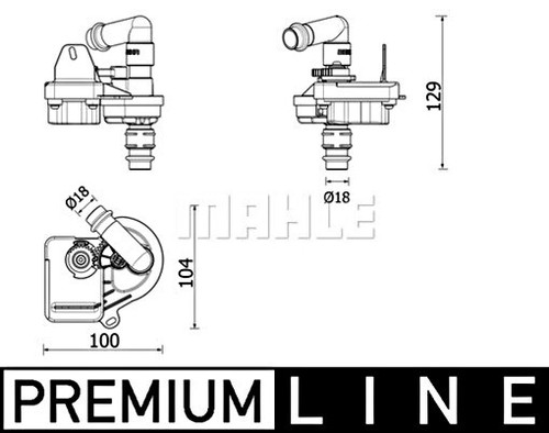 MAHLE Coolant Control Valve For VOLVO Fh II 420 460 500 540 12 ...