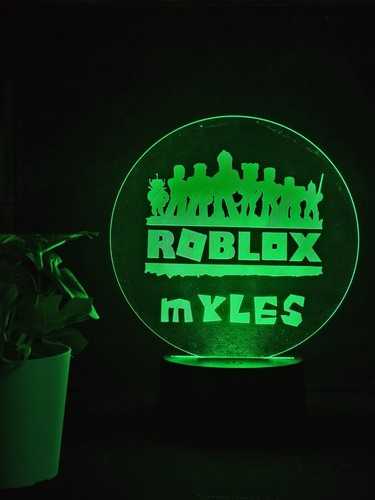 Personalised Night Light Roblox with Name 8 Colours Lamp USB Custom ...