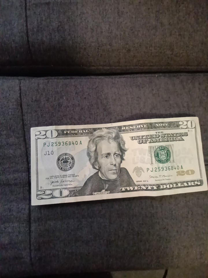 $20 Dollar Bill Misprint - 2017 Series A Transparent Error And serial ...