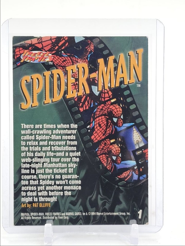 SPIDER-MAN 1994 FLEER MARVEL UNIVERSE FREEZE FRAMES Q6016 | eBay