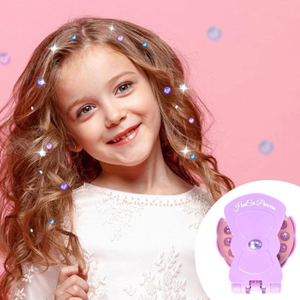 Hair Kit with Rhinestones Hair Bling Gems for Girls Bling Bling Hair ...