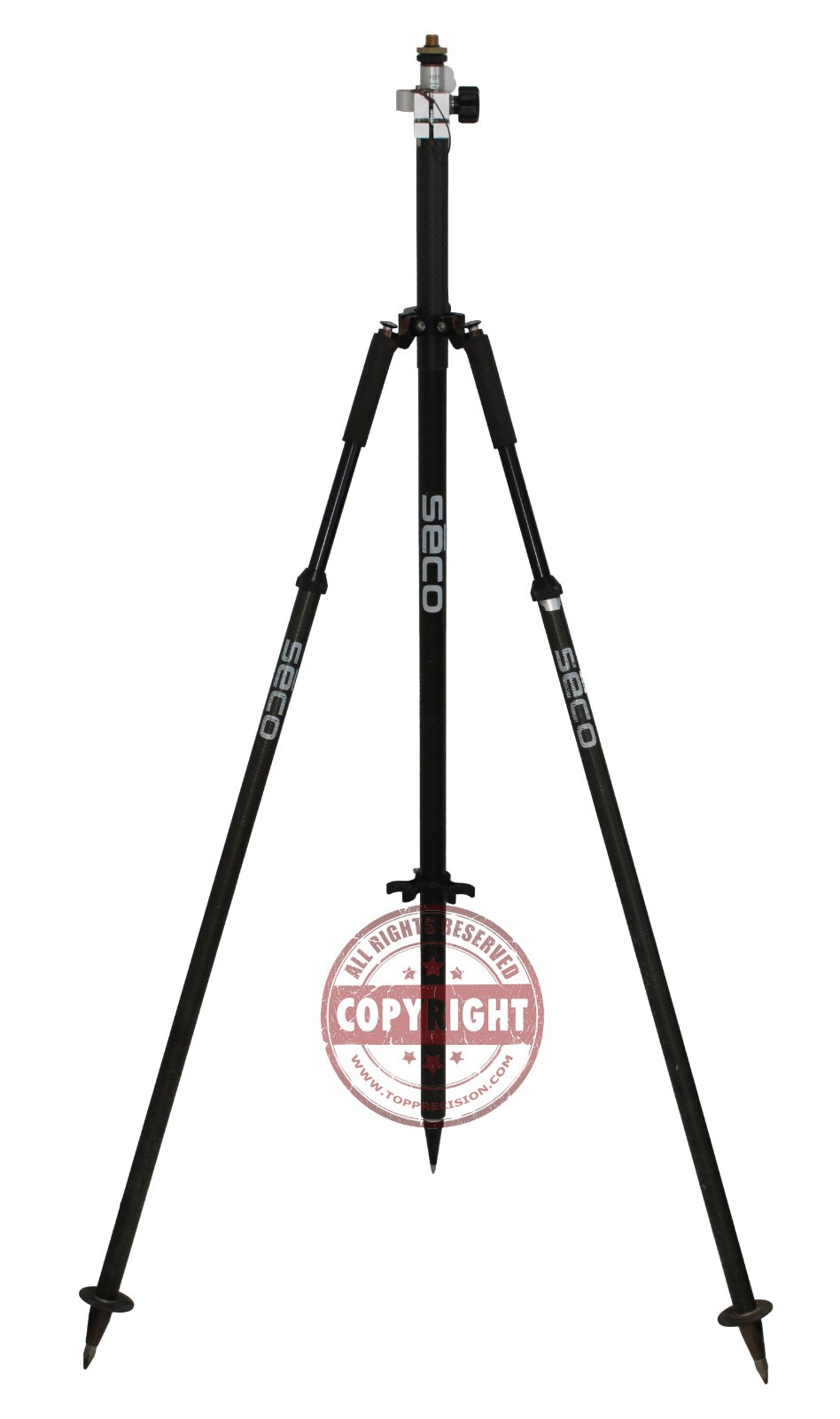 SECO 8.5' CARBON FIBER PRISM POLE & BIPOD, SURVEYING,TOPCON,TRIMBLE ...