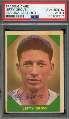 Lefty Grove PSA DNA Signed 1960 Fleer Autograph | eBay