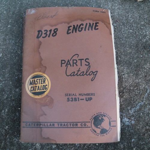 CAT CATERPILLAR D318 Diesel Engine Spare Parts Manual book catalog 53B ...