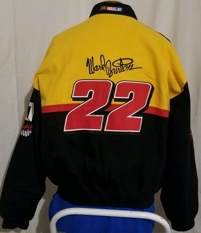 Nascar Bill Davis 22 Ward Burton CAT Financial Mens Racing Bomber ...