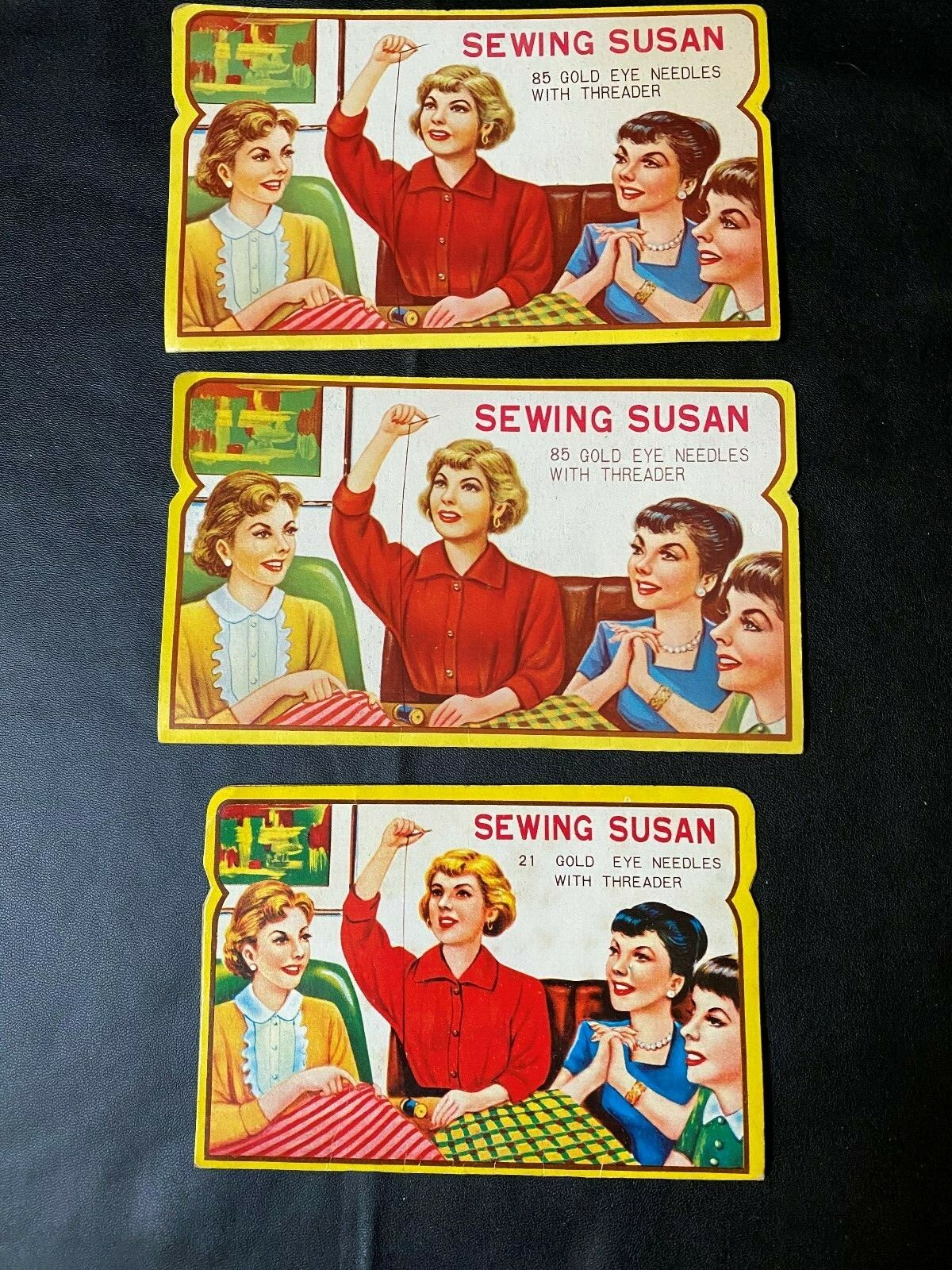 3 Vtg Sewing Susan Needle Kits. " Kits are not complete" | eBay