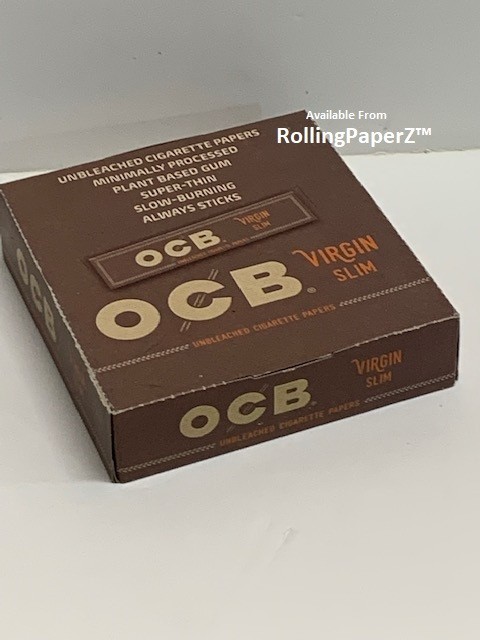 FULL BOX of OCB King Size Virgin Slim Unbleached Super Thin Rolling ...