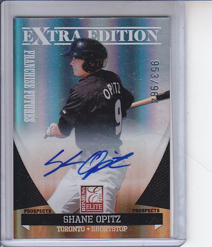 SHANE OPITZ 2011 ELITE FRANCHISE FUTURES AUTO 953/964 | eBay