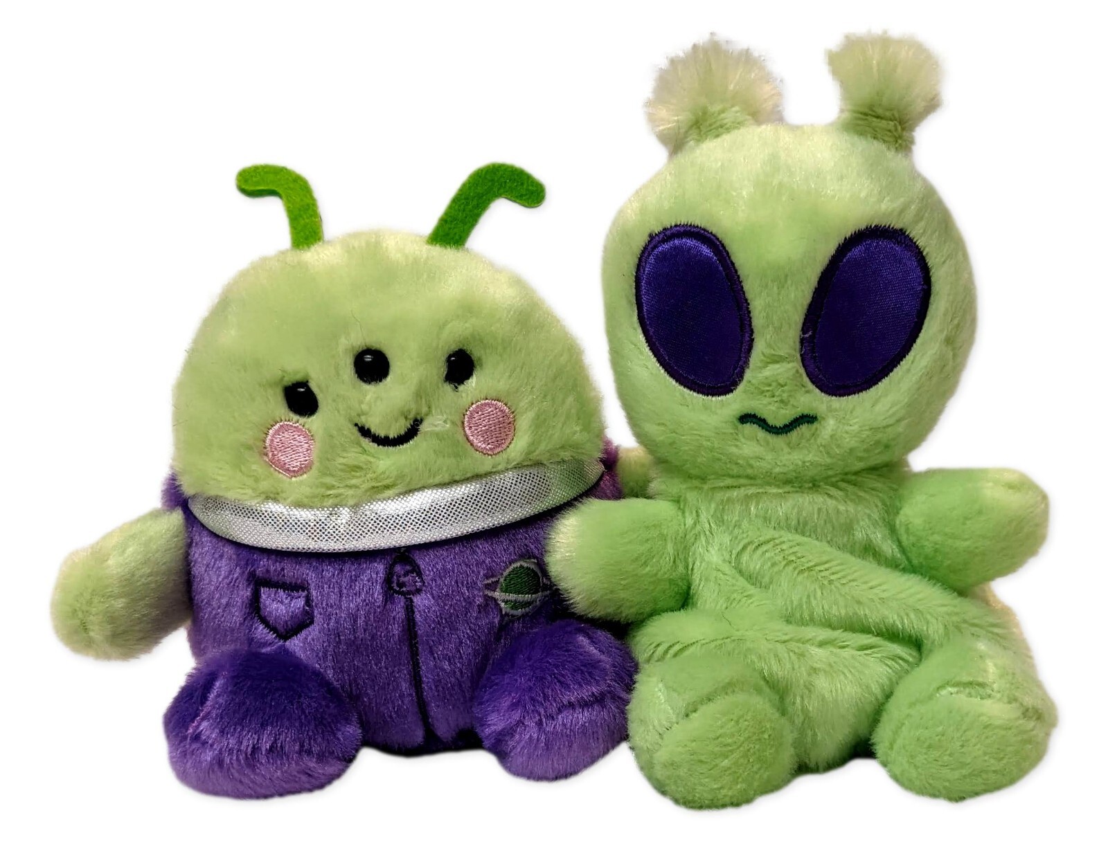 Set of 2 ZORG ALIEN & ROSS ALIEN Palm Pals 5" Stuffed Animal Plush ...