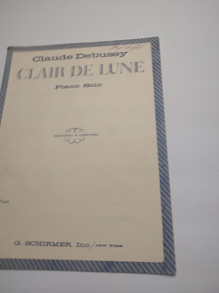 Clair De Lune Piano Solo Claude Debussy | eBay