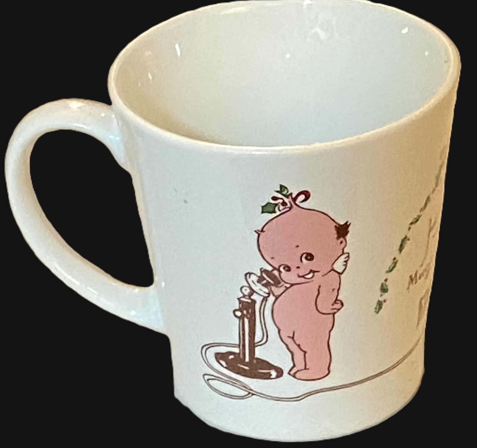 Alike Two Kewpie Cups Merry Christmas 4 inch tal Rose ONeill created ...