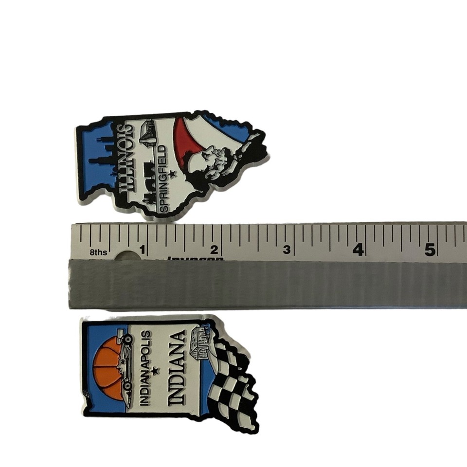 Vtg Indiana Illinois Indianapolis Springfield Lincoln Nascar Souvenir ...