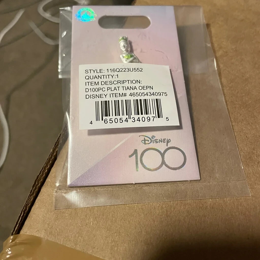 RARE-2023 Disney Green Tiana Disney 100 Platinum Pin The Princess And ...