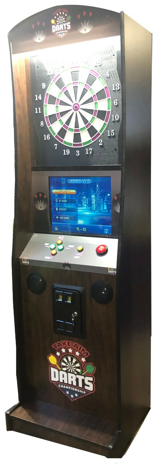 Take Aim Coin Op Dart Board With Internet for commercial & home, wood ...