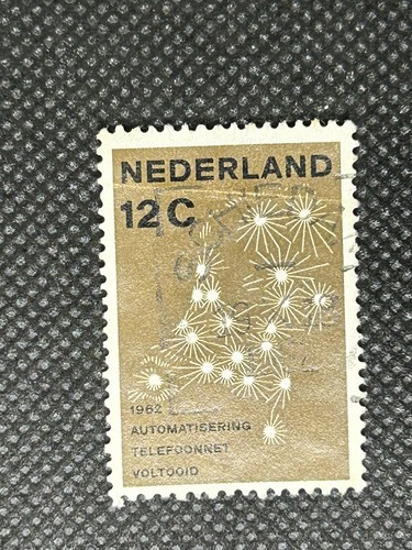Nederland 12c 1962 Automatisering Telefoonnet Voltooid Postage Stamp ...