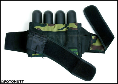 DELUXE woodsball CAMO PACK 4+5 Paintball Pod Pack / Harness - comes w/4 ...