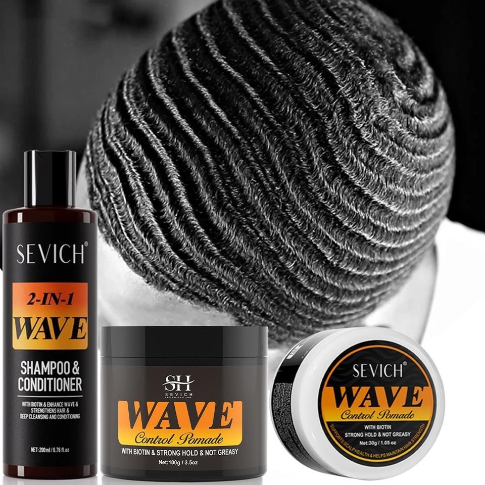 Waves Shampoo 360 Deep Clean Anti-Hair Loss Waves Control Shine Pomade ...