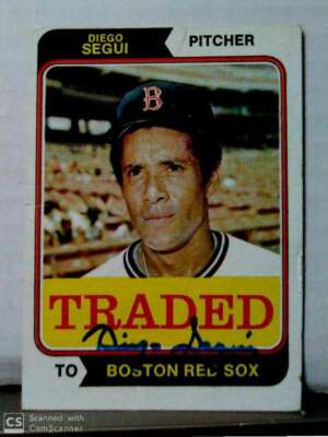 DIEGO SEGUI SIGNED 74 TOPPS TRADED CARD A'S REDSOX MARINERS RIP! | eBay