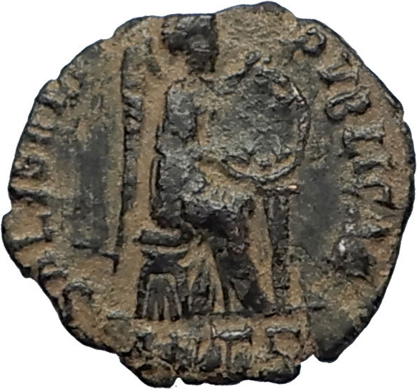 EUDOXIA Arcadius Wife 401AD Authentic Ancient Roman Coin VICTORY CHI ...