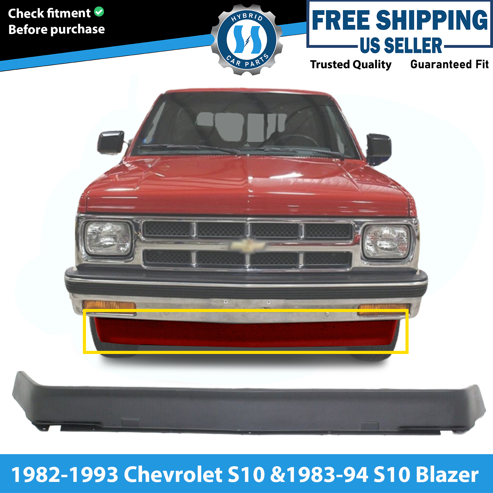 New Front Valance For 1982-1993 Chevrolet S10 1983-94 S10 Blazer 1982 ...