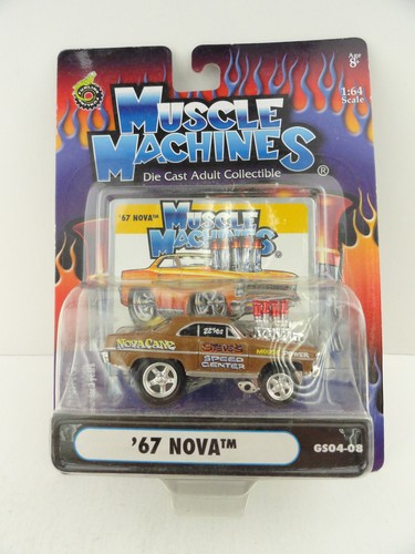 Muscle Machines Gassers 1/64 GS04-08 '67 Nova (Brown NovaCane) | eBay