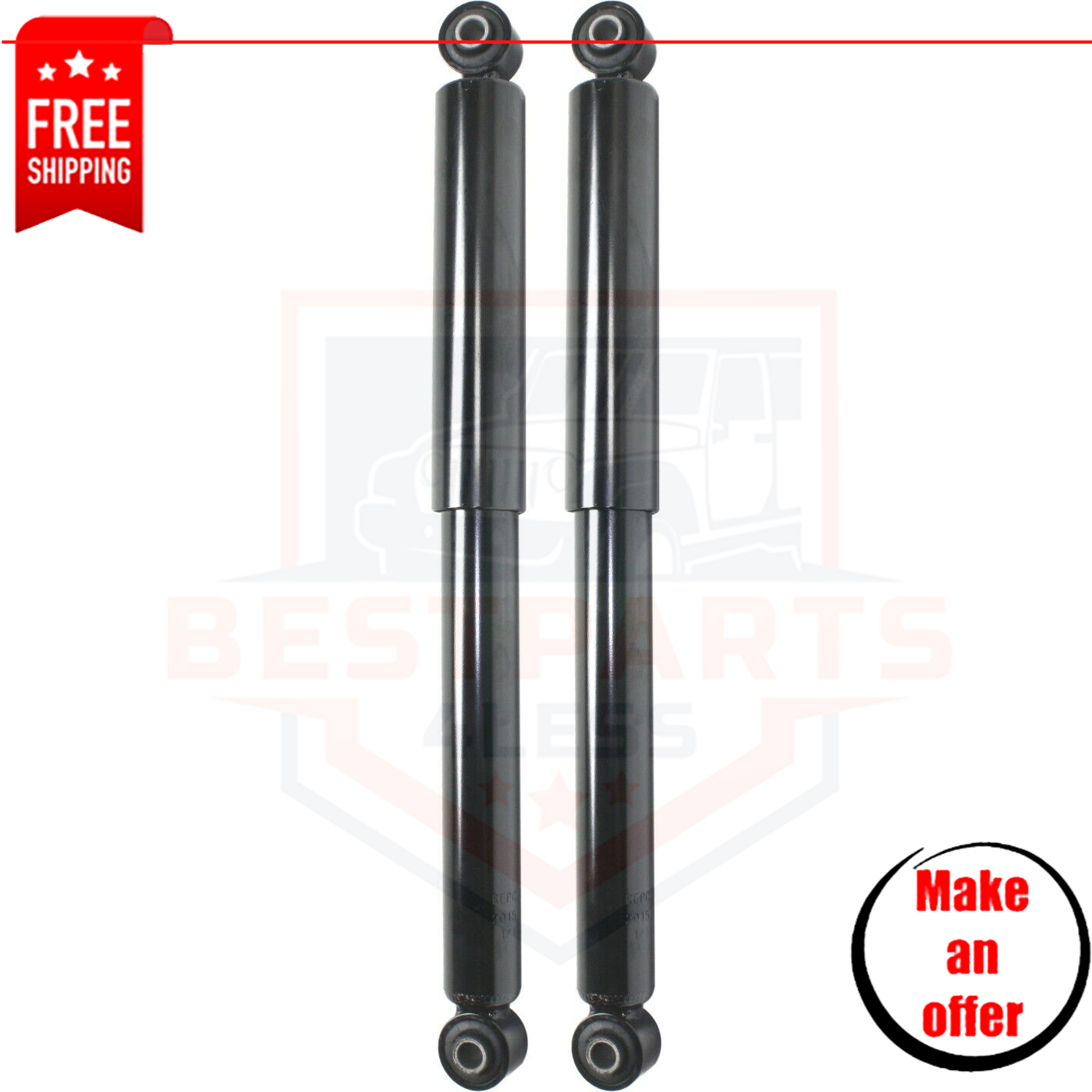 Set of 2 Shocks, Rear Driver & Passenger Side for Avalanche / Suburban ...