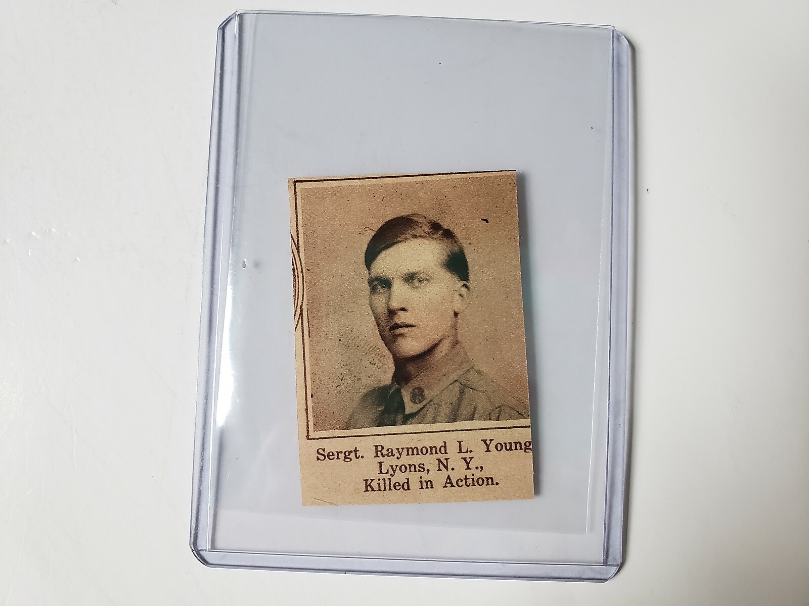 Sergeant Raymond L. Young Lyons New York 1919 World War 1 WW1 Hero | eBay