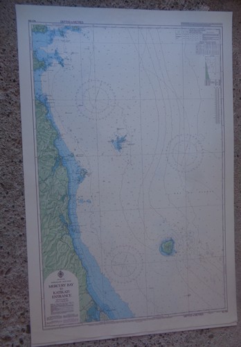 Marine Chart / Mercury Bay To Katikati Entrance New Zealand | eBay