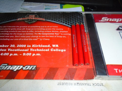 Snap On Tools Collectable Vintage NO COMPROMISE TOUR Promo stuff 2008 ...