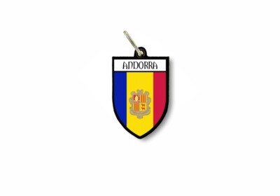 keychain key chain ring flag national souvenir shield andorra | eBay