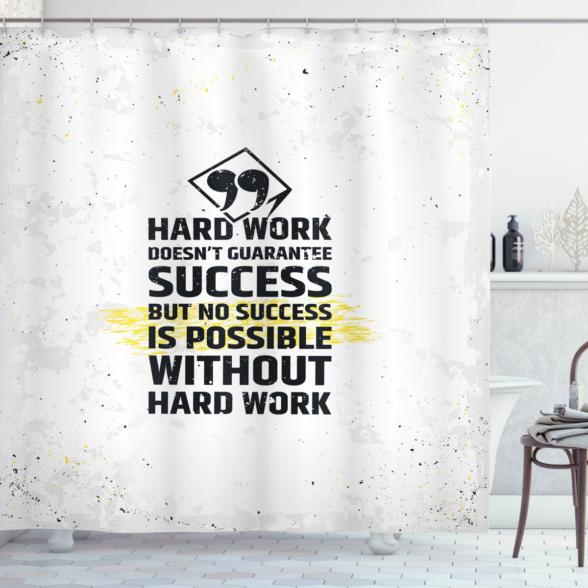 Motivation Shower Quote Emvency Black Positive Shower Curtain Quotes