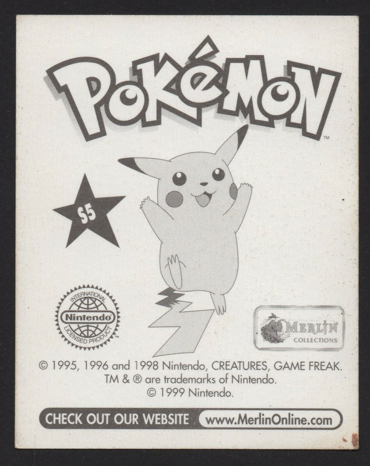 BEEDRILL STICKER #S5 POKEMON SERIE 1 COLLECTION MERLIN 1999 HOLO / FOIL ...