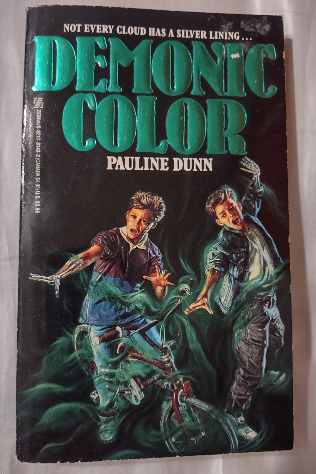 DEMONIC COLOR by PAULINE DUNN=OCT 1990 1st ZEBRA HORROR PB=OCCULT ...