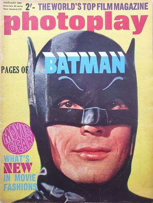 PHOTOPLAY FEB 1967 ADAM WEST, BATMAN, GIRL FROM UNCLE, RAQUEL, MOORE ...