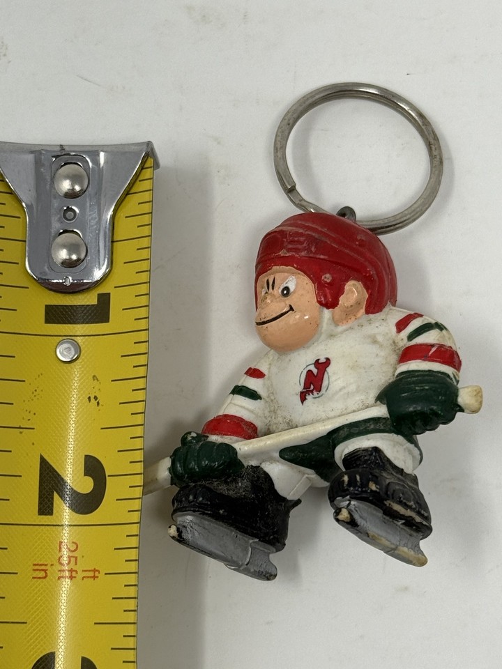 Vintage New Jersey Devils Sports Brat Hockey Player Keychain | eBay