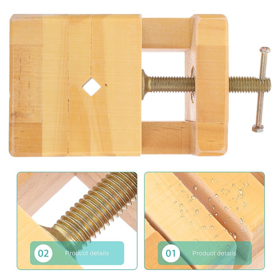 2Pcs Woodworking Seal Carving Vise with Stone Chisel Tools for Crafting ...