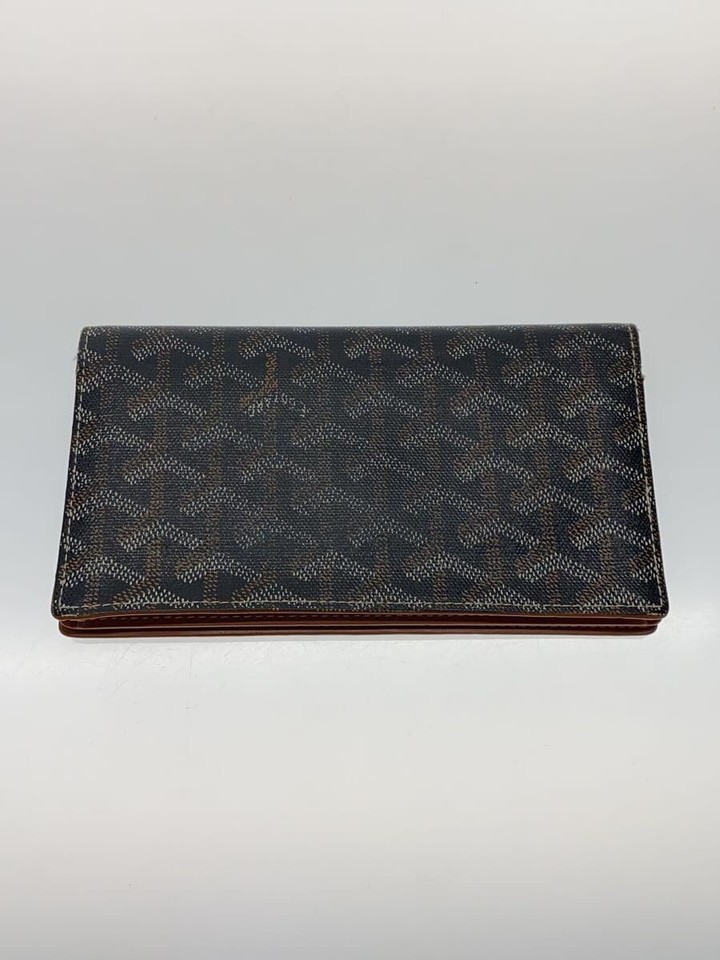 GOYARD long wallet -- Black full pattern mens ※ coin pocket dirty edge ...