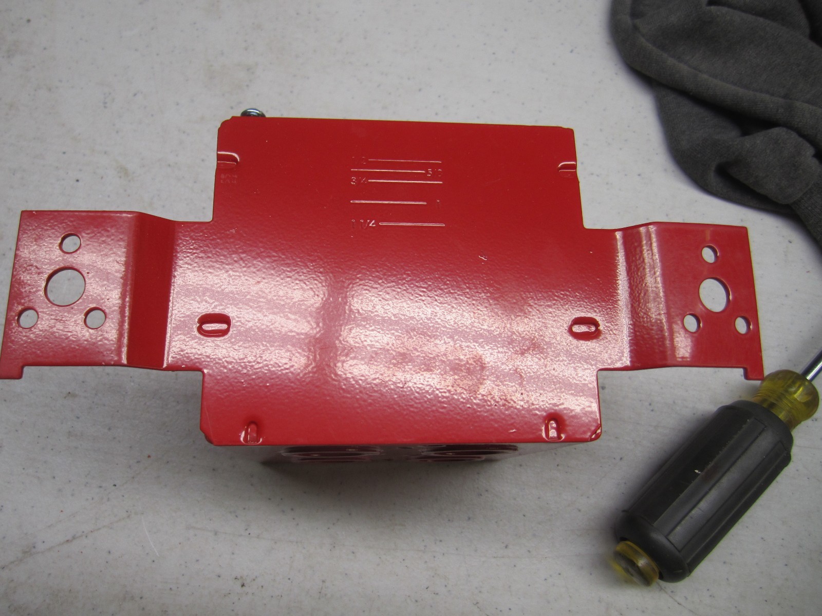 NEW BOX OF 10 Orbit 4SEDB-CKO-FB red fire box 4 Inch Square Box 3.5 ...