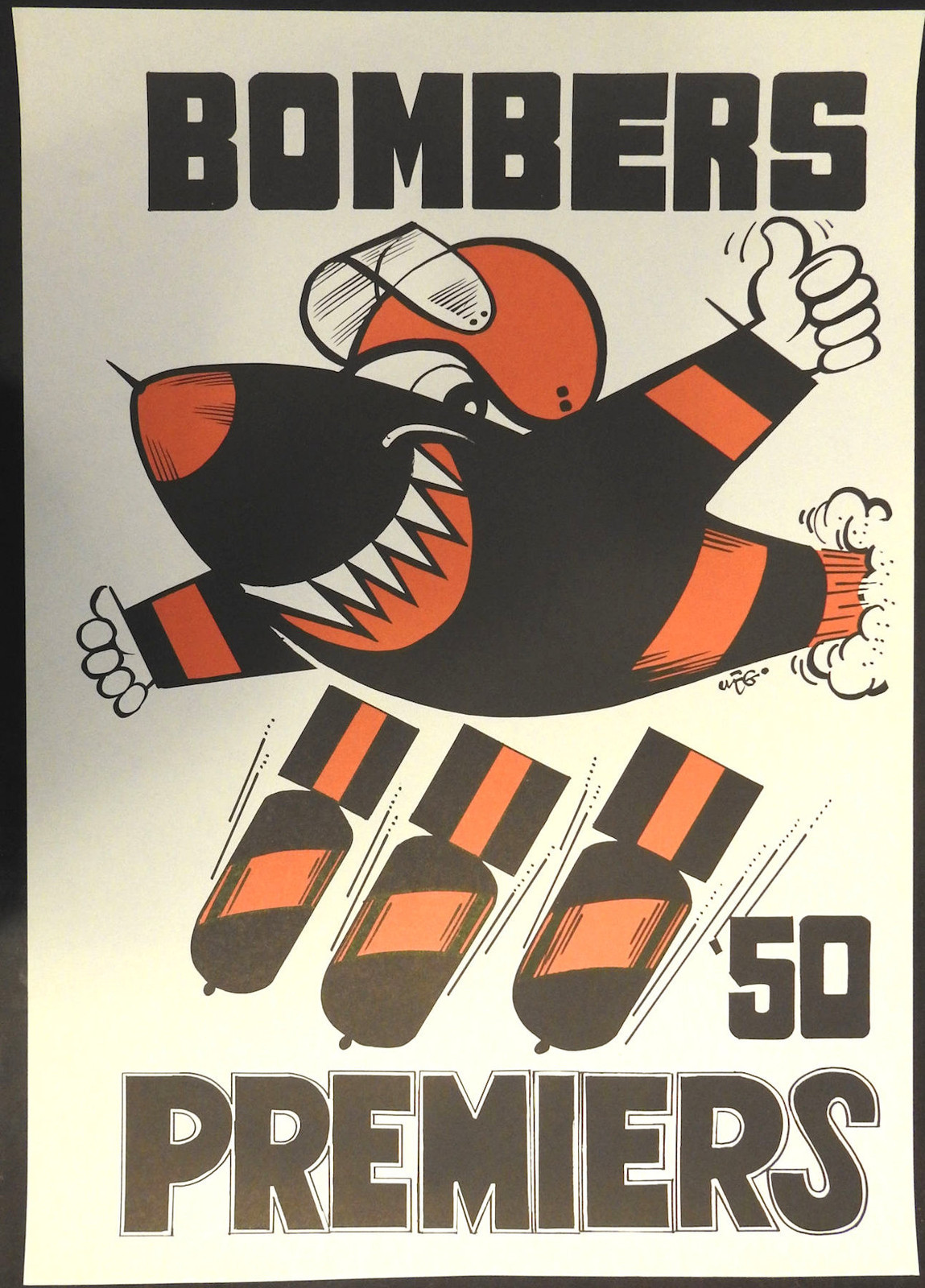 1949 & 1950 Essendon Premiers Weg Mascots posters X2 Premiership ...