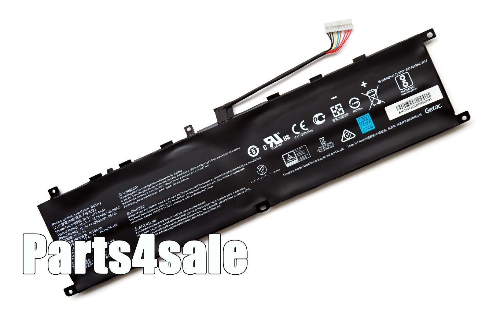 New Genuine BTY-M6M Battery for MSI Creator 15 A10SFS A10SE Stealth ...
