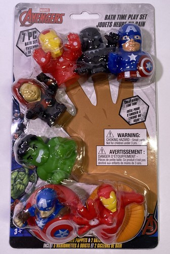 Marvel Avengers Finger Puppets Bath Time Playset 7 pcs Set NIB | eBay