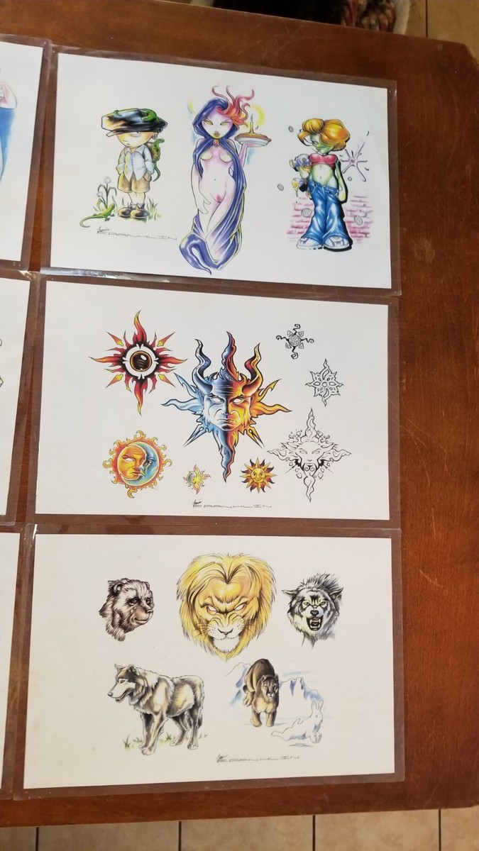 Travis Franklin Tattoos Tattoo Flash Single Sheet Print Name Reptiles