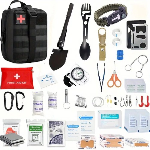 Survival First Aid Kit Medical Emergency Military Trauma Bag Tactical ...