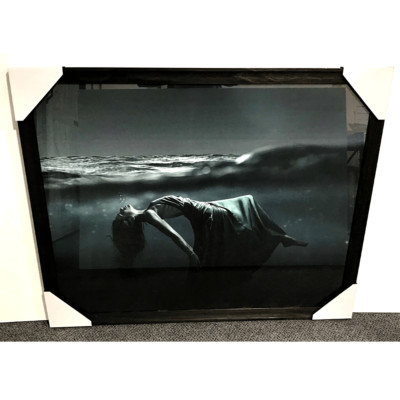 Lady Floating in water Large Wall Art Framed (Free Postage) | eBay ...
