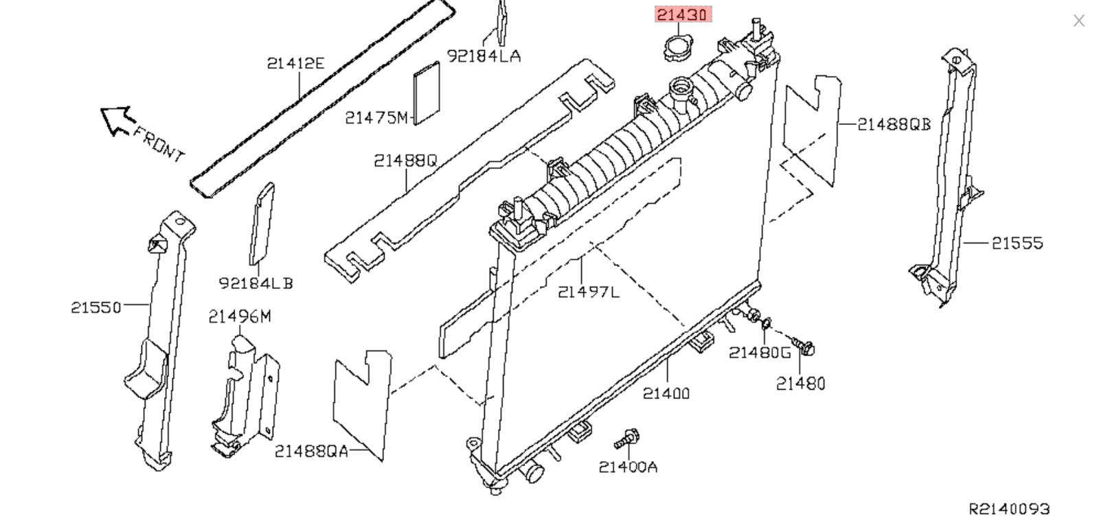 GENUINE OEM RADIATOR CAP ASSEMBLY for Nissan Frontier Pathfinder (21430 ...