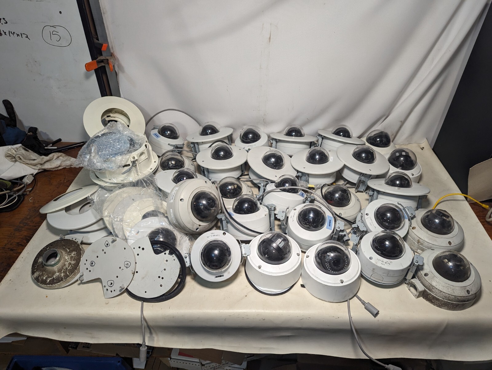 Lot of 27 security cameras: mostly Sony Ipela HD network mini dome ...