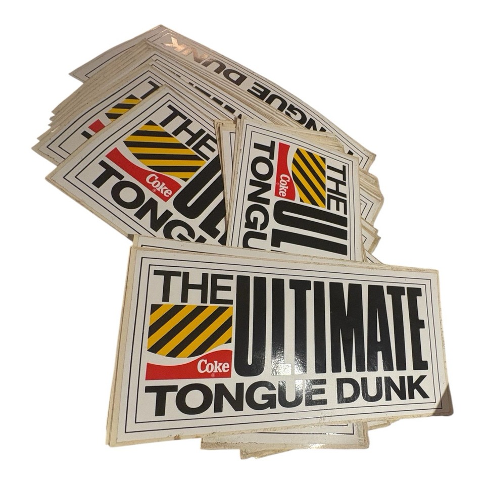 Vintage Coke Coca Cola The Ultimate Tongue Dunk Bumper Sticker Lot 30 ...